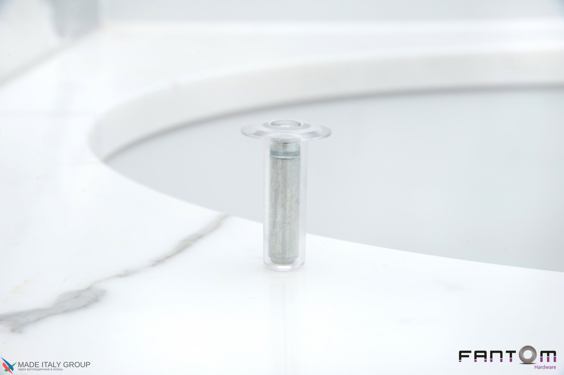 Упор магнитный автоматический скрытый FANTOM PREMIUM HGT001 прозрачный - Дверные ручки оптом из ...